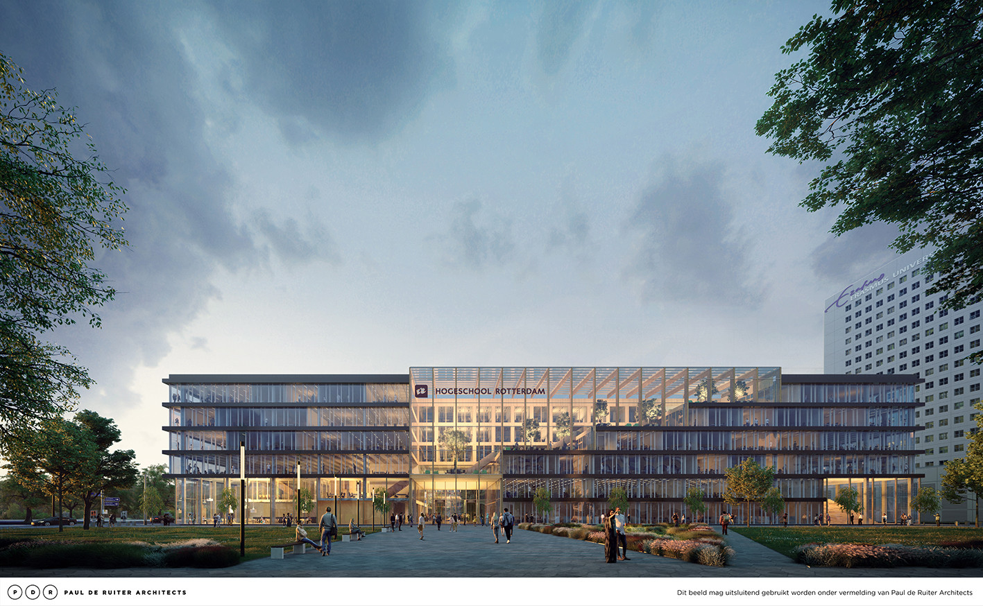 Heel veel glas: zo gaat het nieuwe gebouw van Hogeschool Rotterdam ...