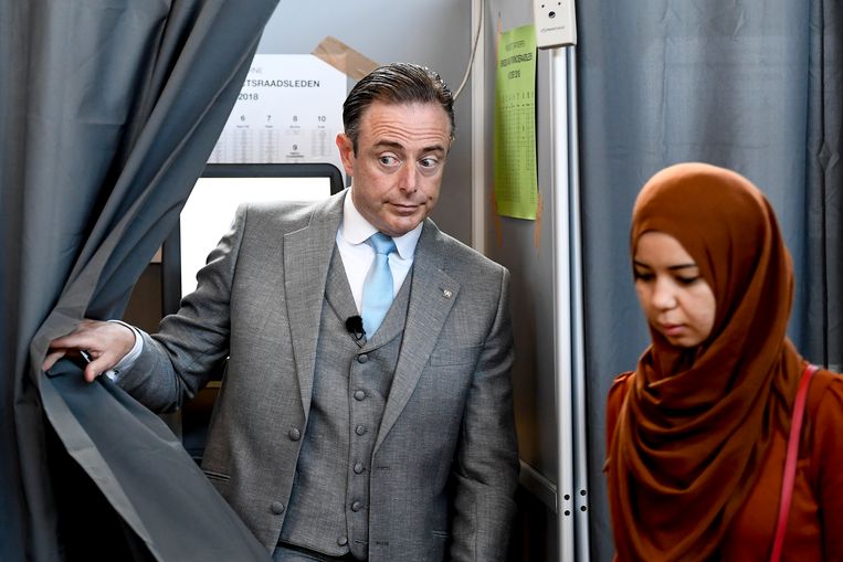 Bart De Wever brengt stem uit... en is even zijn vrouw kwijt ... Bart De Wever brengt stem uit... en is even zijn vrouw kwijt ...