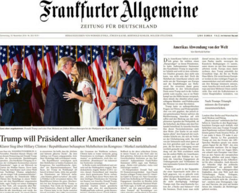 "Trump, de verzoener": dit zijn de internationale krantenkoppen | De Morgen