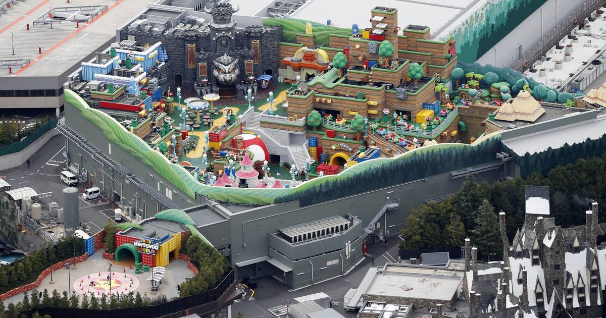 Eerste luchtbeeld van pretpark Super Mario World in Japan | Games | hln.be